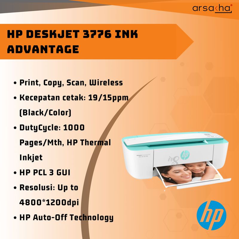 HP Printer Deskjet 3776 INK Advantage
