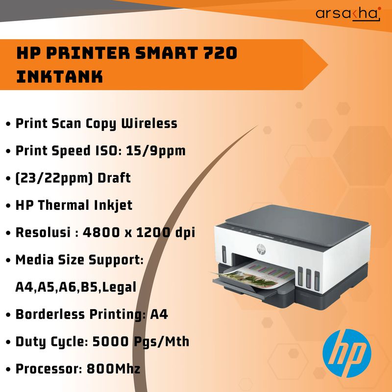 HP Printer Smart 720 InkTank System