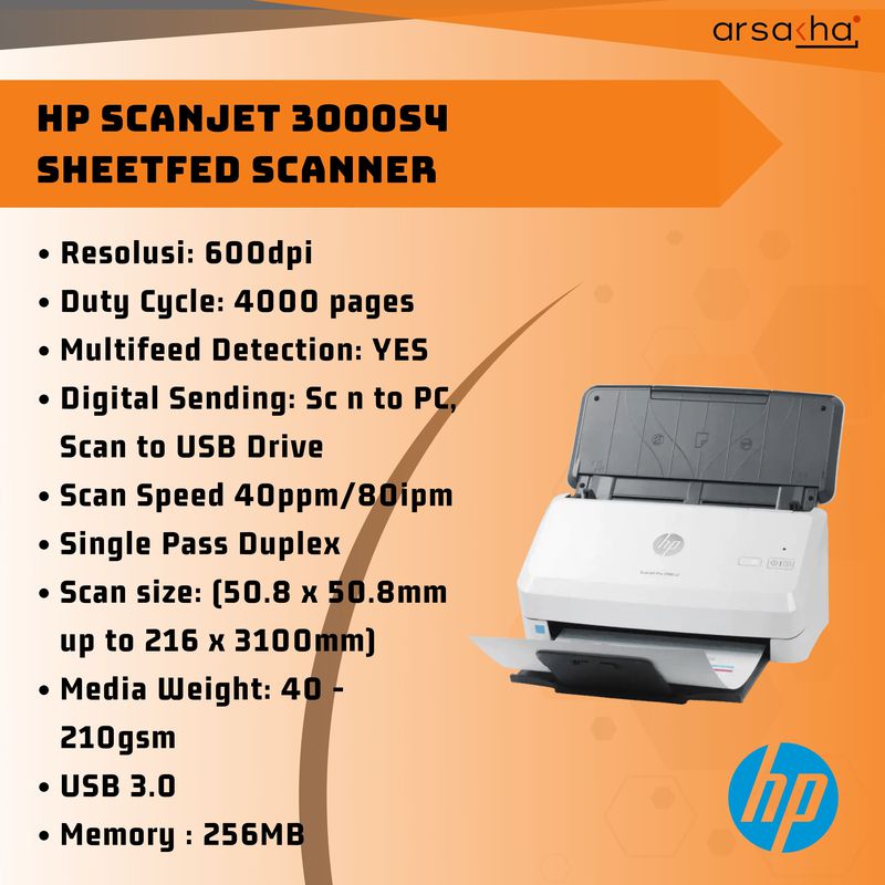 HP Scanjet 3000s4 Sheetfed Scanner