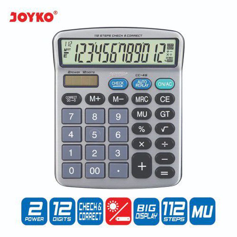 Joyko Calculator Kalkulator Cc-45 12 Digits Check Correct