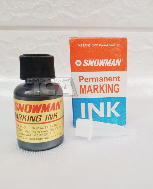 Isi tinta spidol permanen / refill ink permanent SNOWMAN HITAM [ECER]