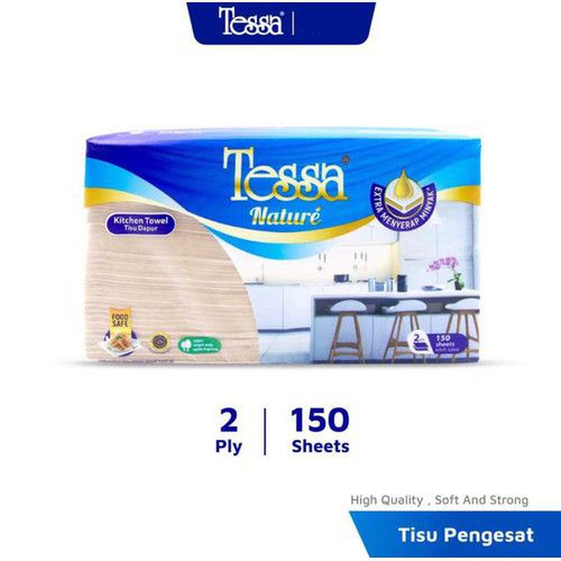 Tessa Nature Kitchen Towel / Tissue Dapur Coklat 150 Sheets 2 Ply