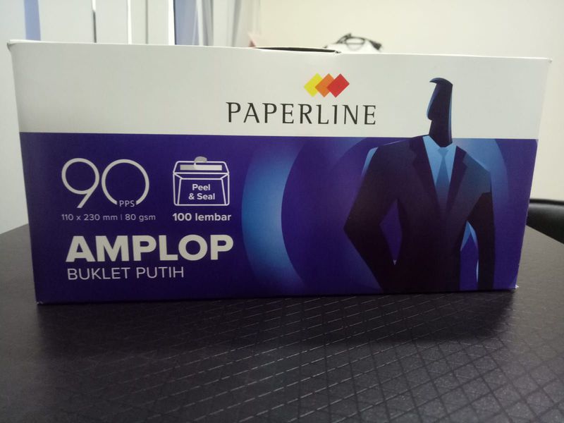Amplop Putih 90 pps Merk Paperline ( isi 100 Lembar )