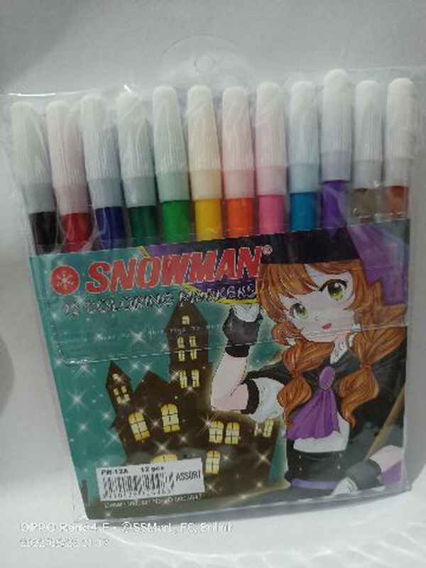 Spidol Snowman 12 warna
