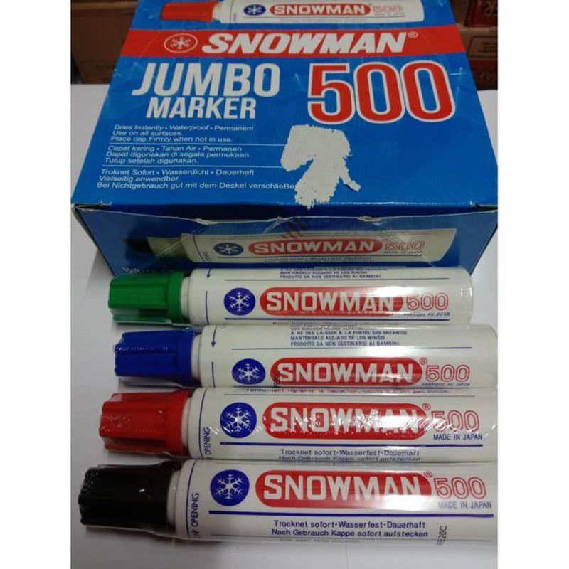 SPIDOL SNOWMAN JUMBO 500 PERMANENT BLACK