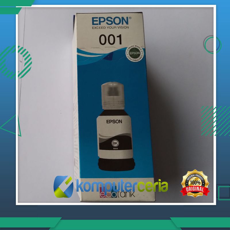 Tinta Epson 001 Black Original (untuk L4150 L4160 L6160 L6170 L6190)