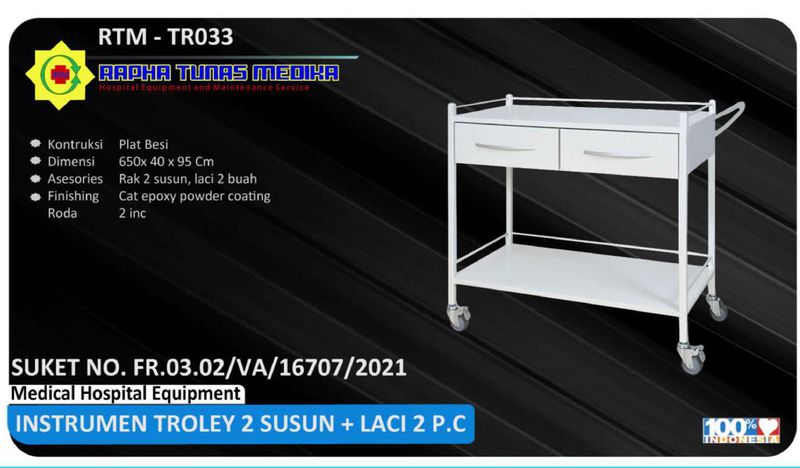 INSTRUMENT TROLLEY 3 SUSUN S/S / RTM-TR033