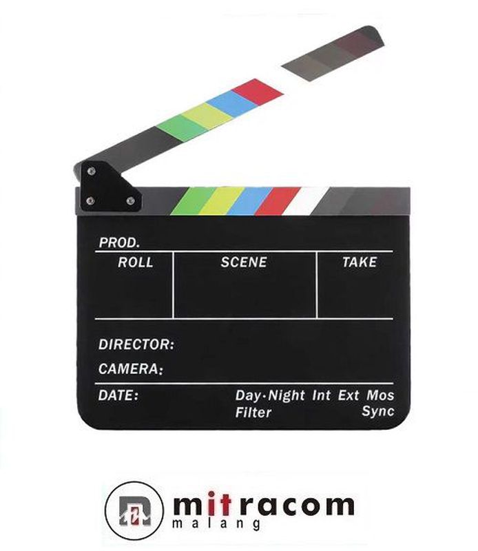 Profesional Clapper Board Colorful Acrylic Papan Cut Film Sutradara