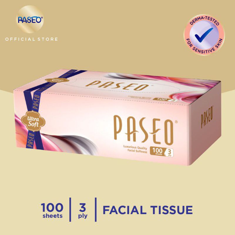 Paseo Ultra Soft Tissue Wajah Box 100 Sheet