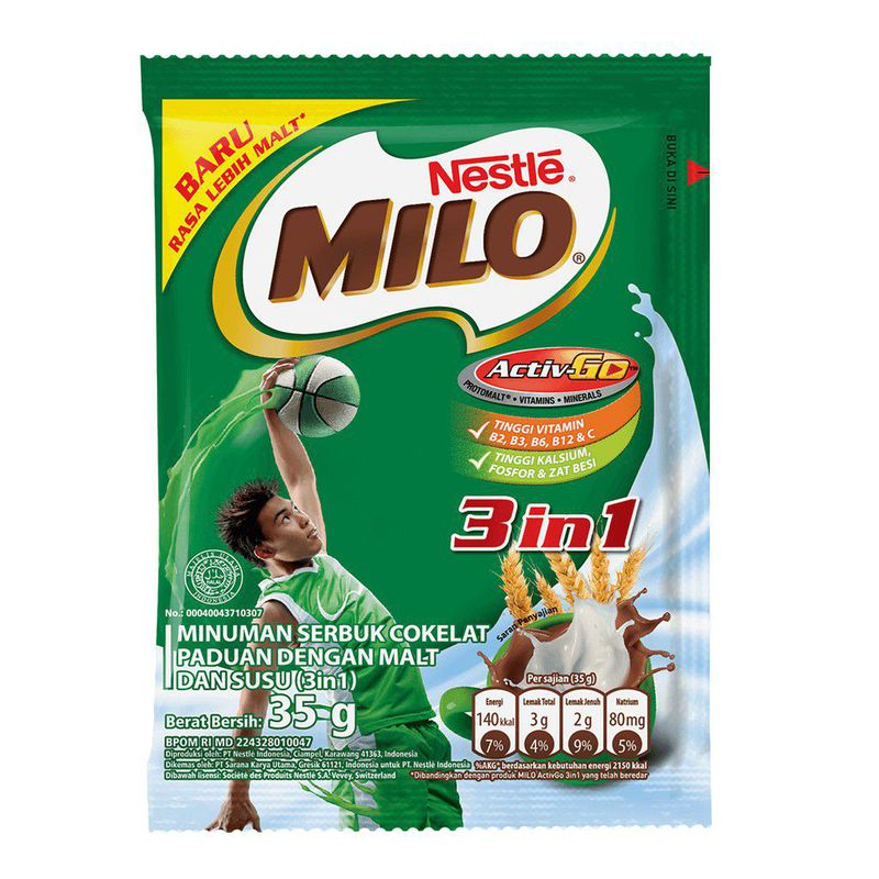 Susu sachet Milo