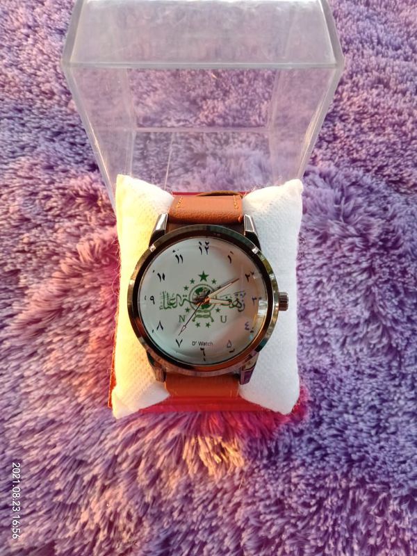 Jam tangan kulit/kalep (Besar) custom - Hitam