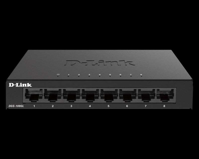 D-LINK 8 Port Gigabit Metal Unmanaged Desktop Switch DGS-108GL