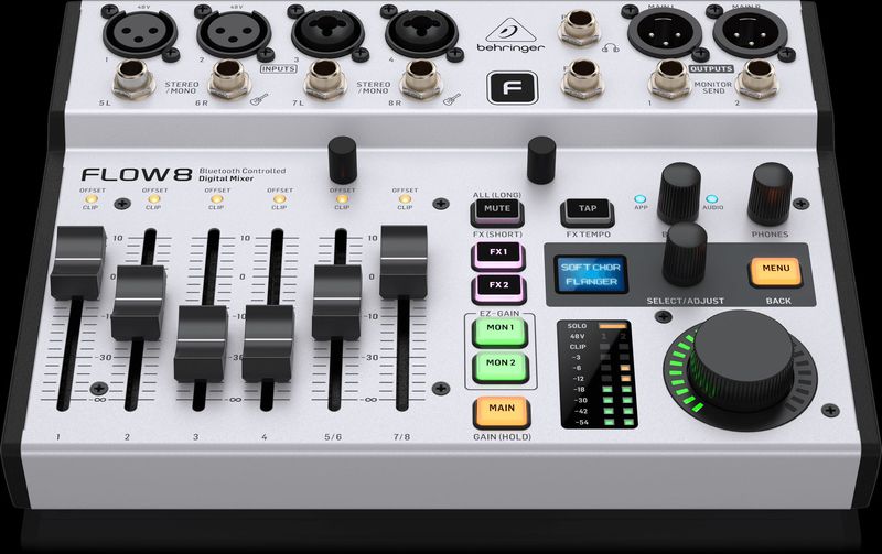 Behringer FLOW 8 Digital Mixer and USB Audio Interface with Bluetooth