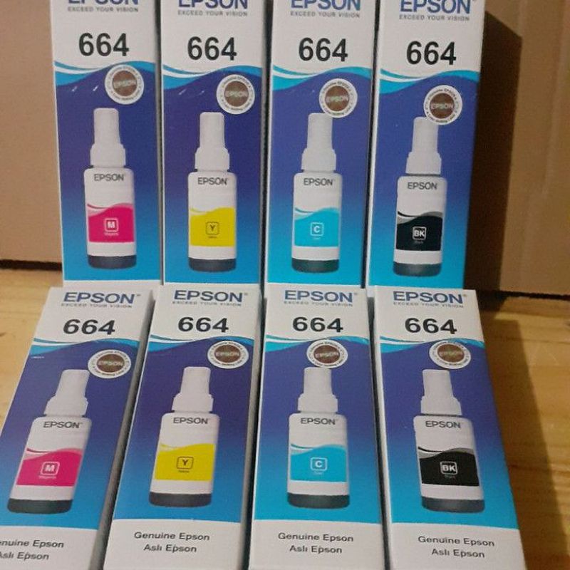Refile Tinta Epson L Series 4 warna (1 set / black dan color)