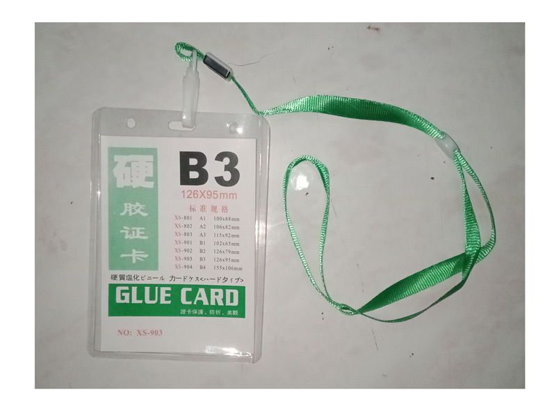 Name Tag B3 Merk Glue Card