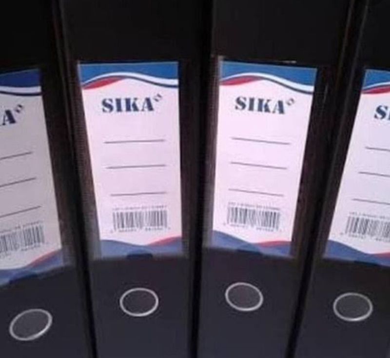 ORDNER KARTON FOLIO 5 CM SIKA