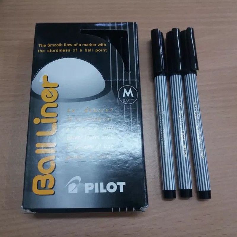 Ballpoint Pilot Balliner 0,8 Tinta Warna Hitam