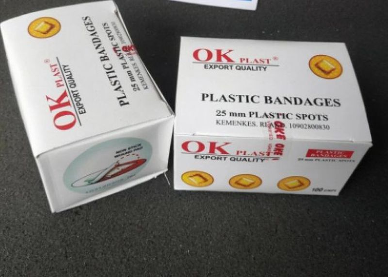 OK Plast Plastic Bandages Plester Bulat Spot 25 mm box isi 100