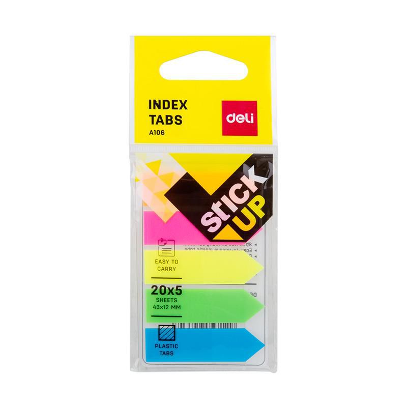 Sticky Notes A113 Sign Here 43mm X 12mm 20x5 Sheet- Plastik - Deli