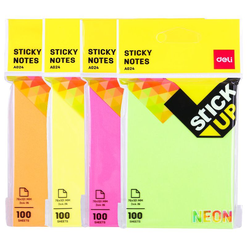 Sticky Notes A024 / 3IN X 4 IN 100 SHEET - Deli