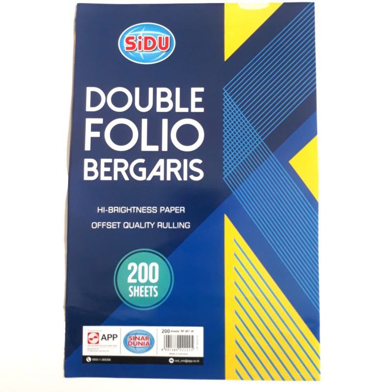 Kertas Double Folio Bergaris