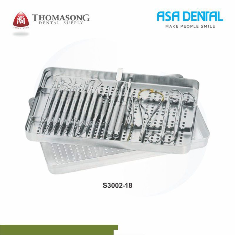 Instruments kit for oral surgery #S3002-18 ASA DENTAL