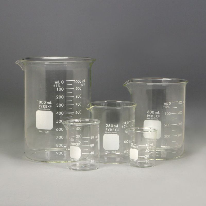 Pyrex Beaker Glass Low Form/ Gelas Kimia / Gelas Takar - 150ml