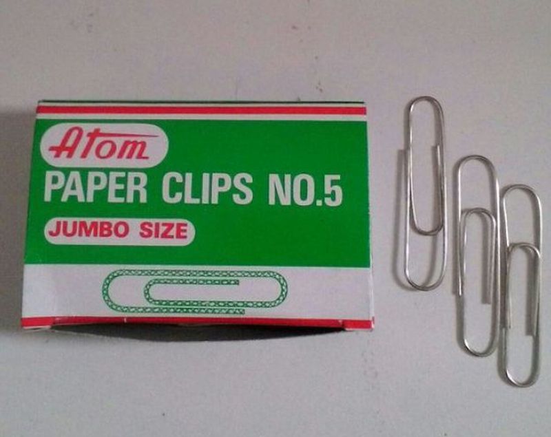 Penjepit Kertas/Paper Clip No.5 Jumbo Size Atom