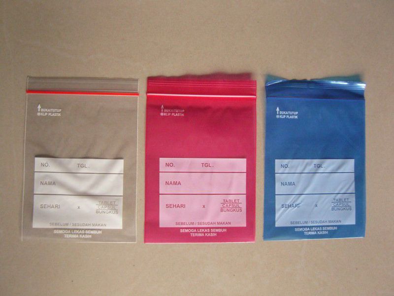 Plastik Obat klip sablon