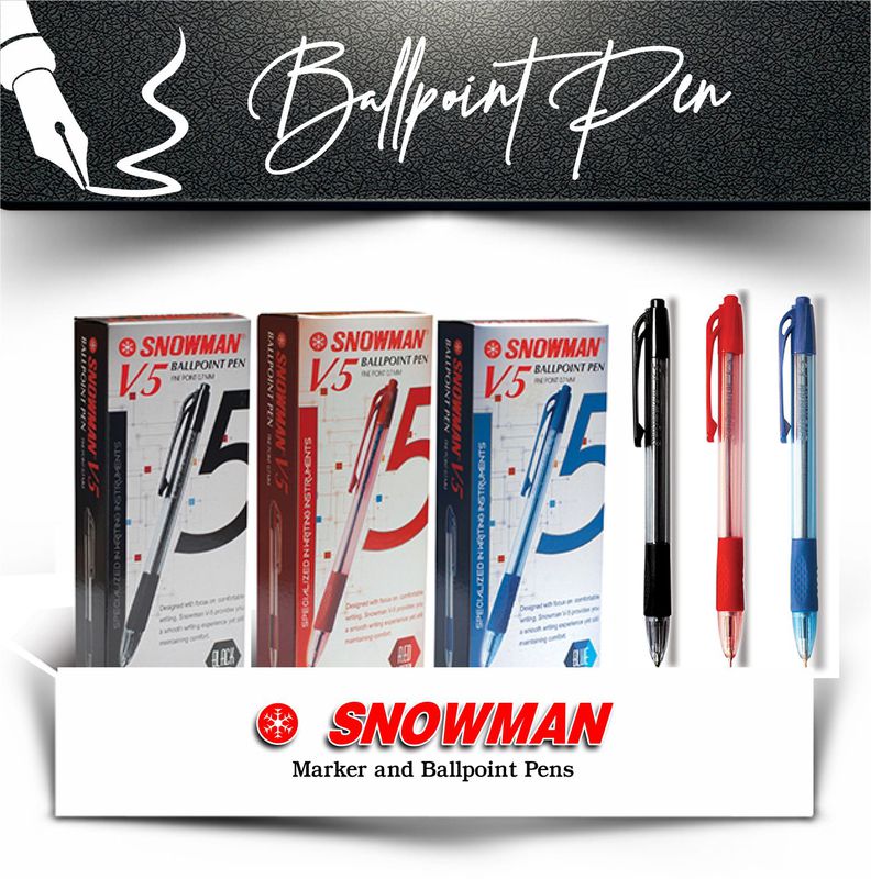Ballpoint SNOWMAN V5 - Biru