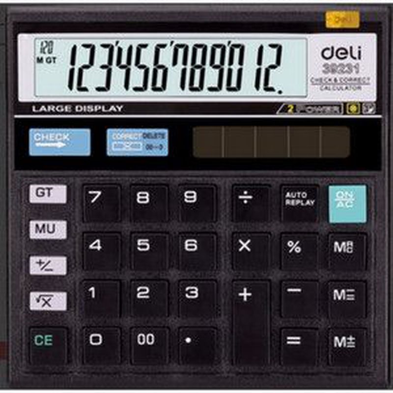 Deli Desktop Calculator (GREY)