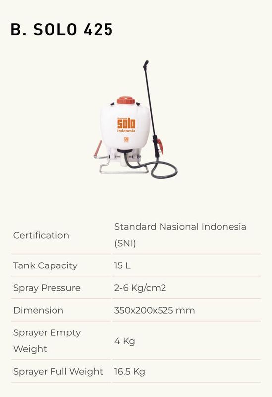 KNAPSACK SPRAYER SOLO INDONESIA 425