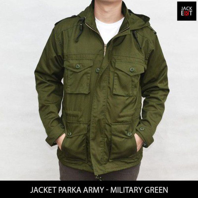 Jaket Parka Army Military - Green