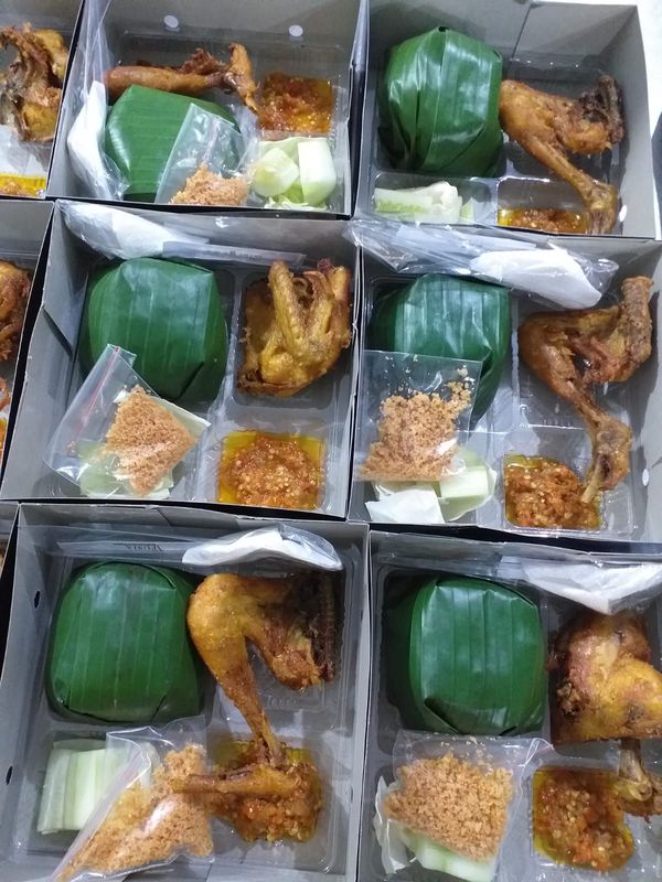 nasi timbel aya bakar