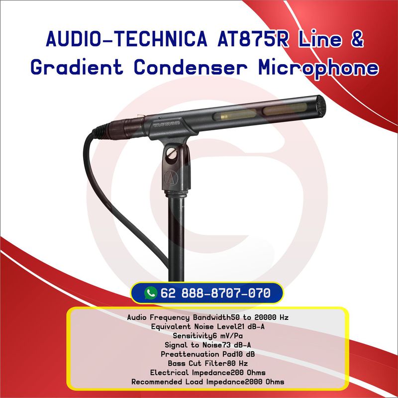 AUDIO-TECHNICA AT875R Line + Gradient Condenser Microphone