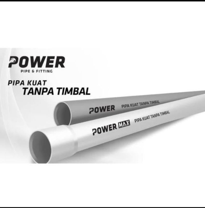 Pipa air pvc merk power - 1/2inch