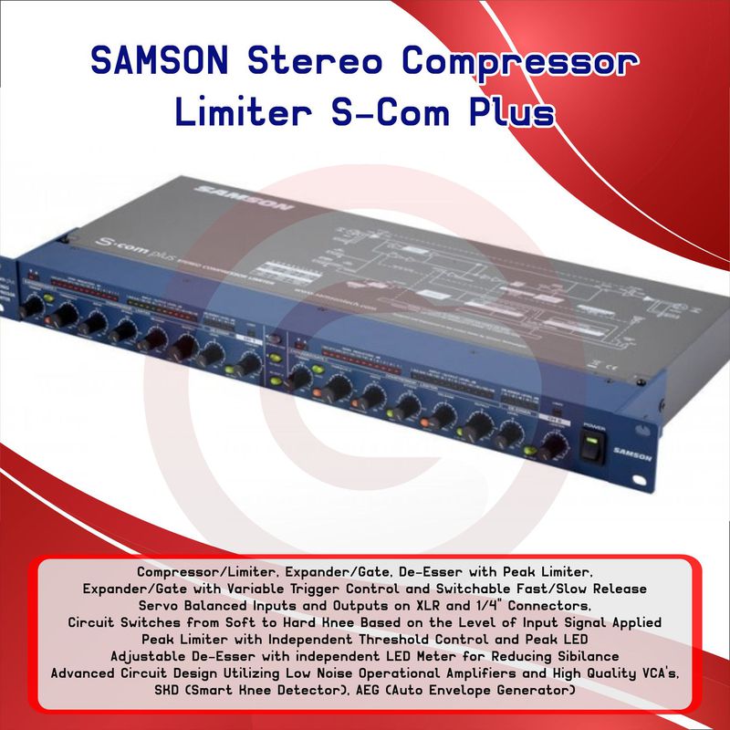 SAMSON Stereo Compressor/Limiter S-Com Plus