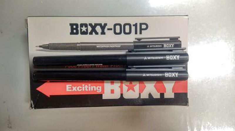 Ballpoint Boxy Mitsubishi 001P - Merah