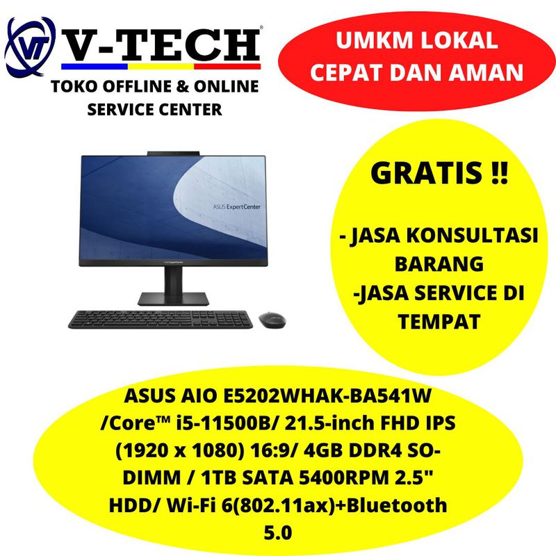 V-TECH PC ASUS AIO E5202WHAK-BA541W