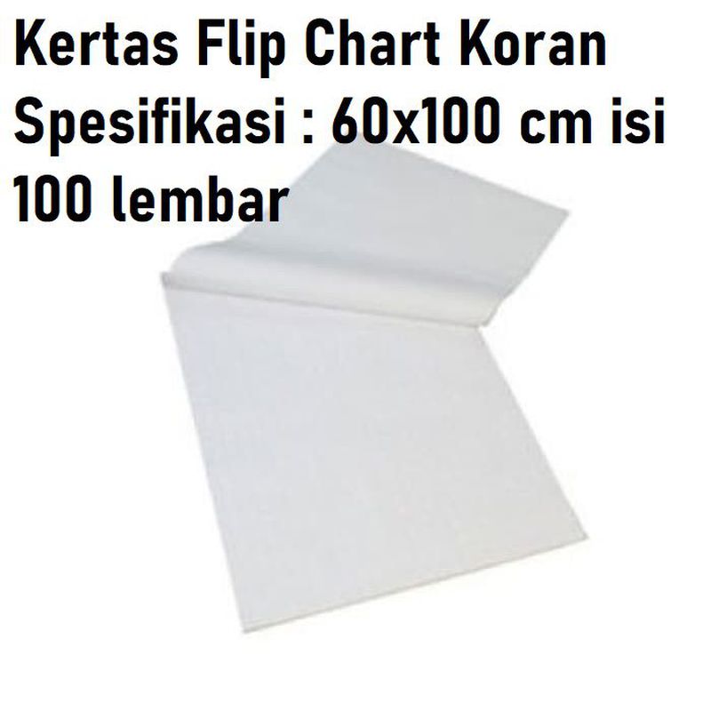 Kertas Flip Chart Koran Spesifikasi : 60x100 cm isi 100 lembar