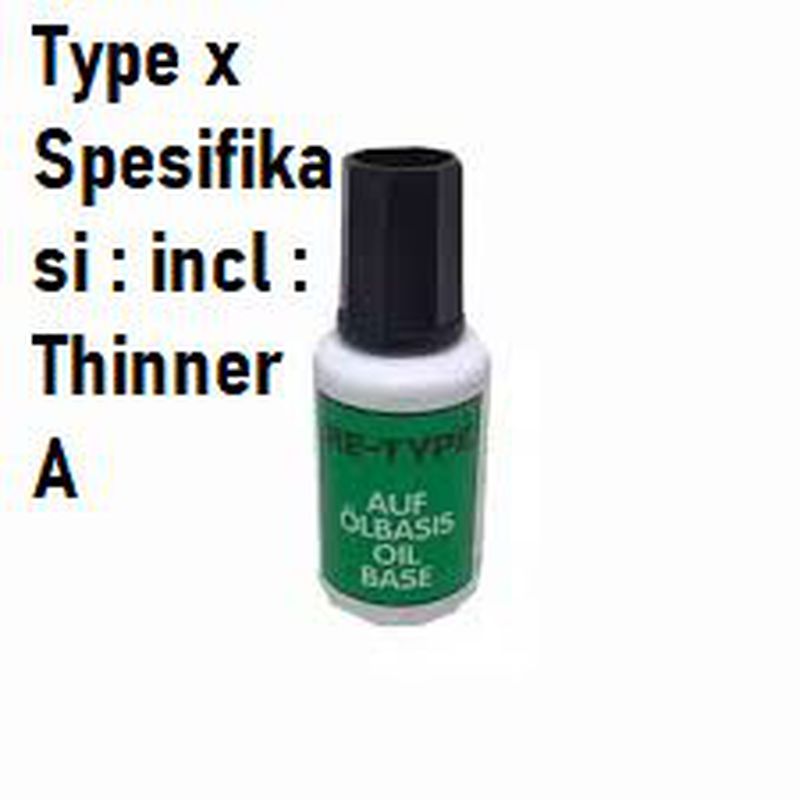 Type x Spesifikasi : incl : Thinner A