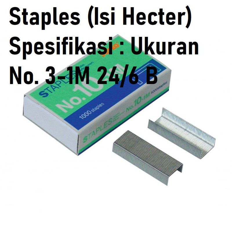 Staples (Isi Hecter) Spesifikasi : Isi Hecter Uk. 10