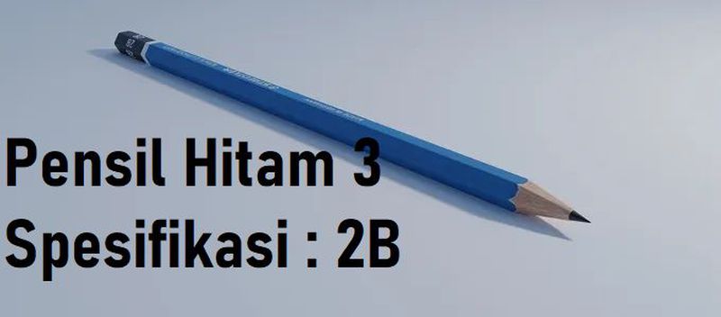 Pensil Hitam 3 Spesifikasi : 2B