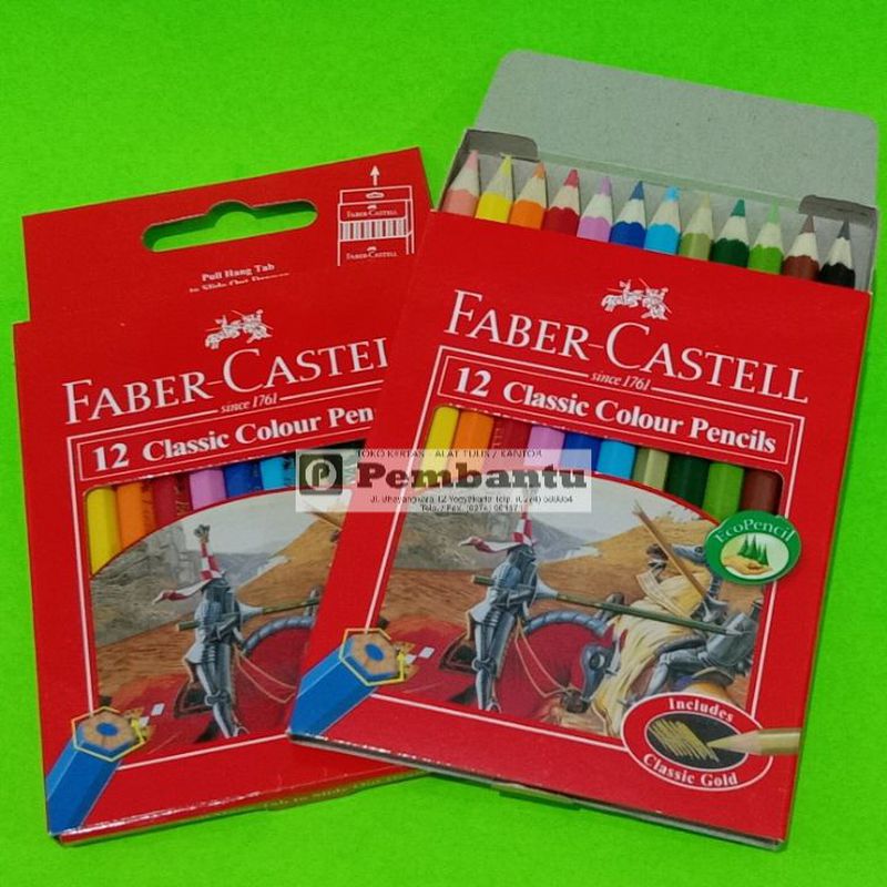 PENSIL WARNA 12 PENDEK FABER CASTELL CLASSIC