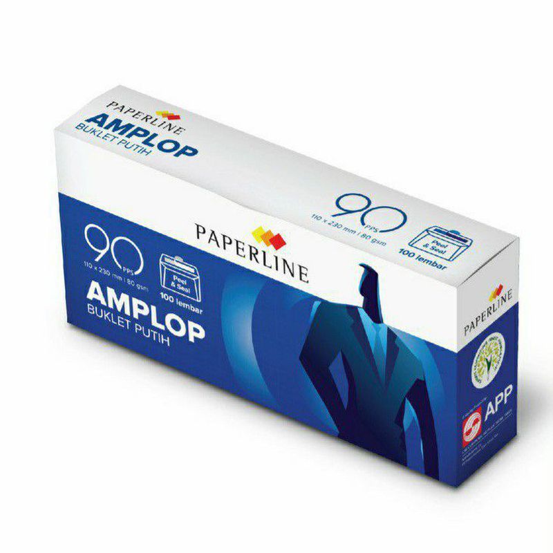 Amplop Putih PAPERLINE White Envelope 90 PPS (110x230mm)