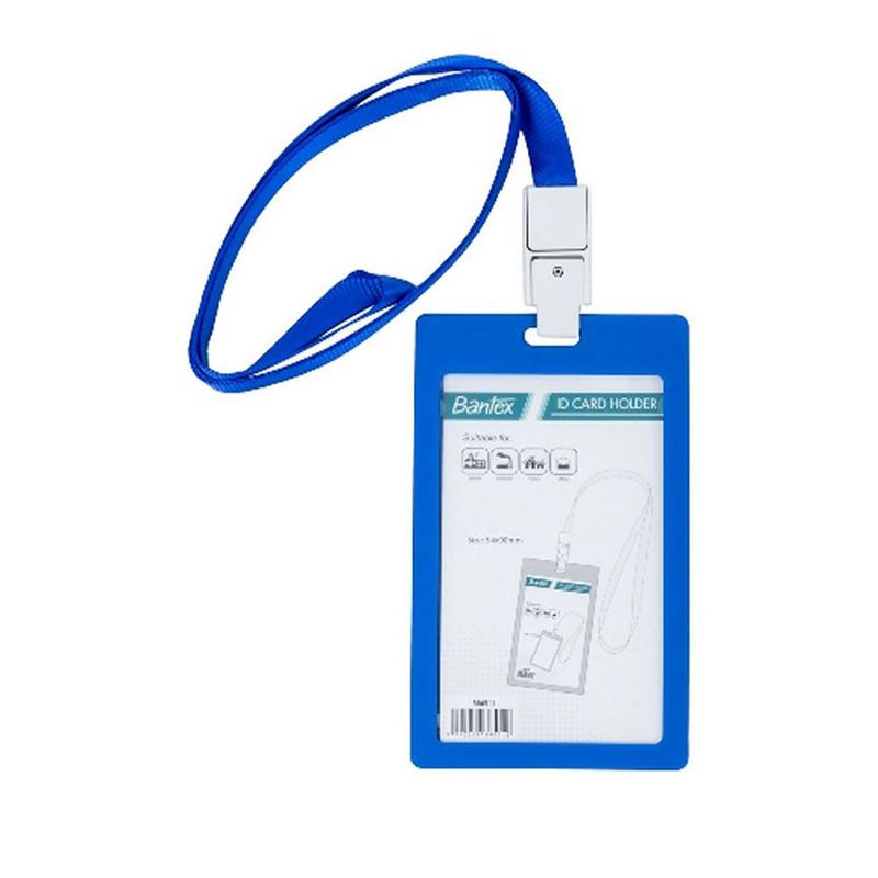 ID Card Holder Portrait BANTEX dg Tali Warna Cobalt Blue 886511