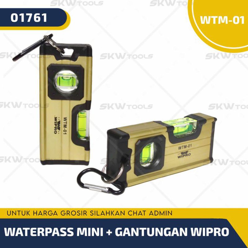 Waterpass Mini 4,5 inch Magnet Aluminium Alat Ukur Level Measure Wipro