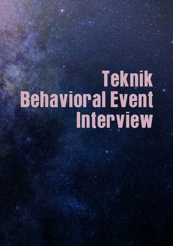 Teknik behavioral event interview