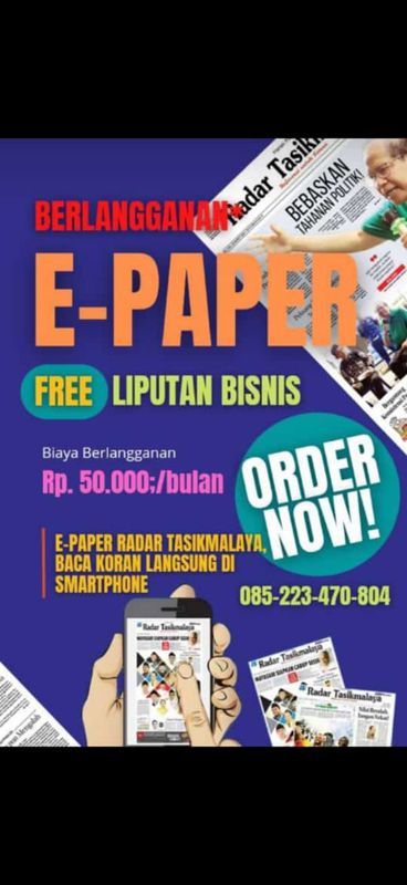 Paket Berlangganan Koran Digital Radar Tasikmalaya / e-Paper 12 Bulan