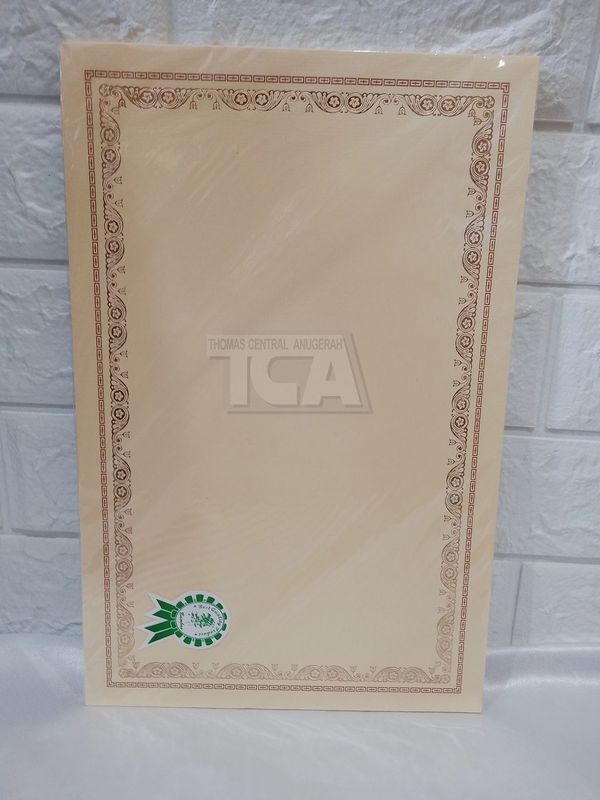 Blanko Kertas Piagam Sertifikat Poly Concorde Folio Cream - Bamboo